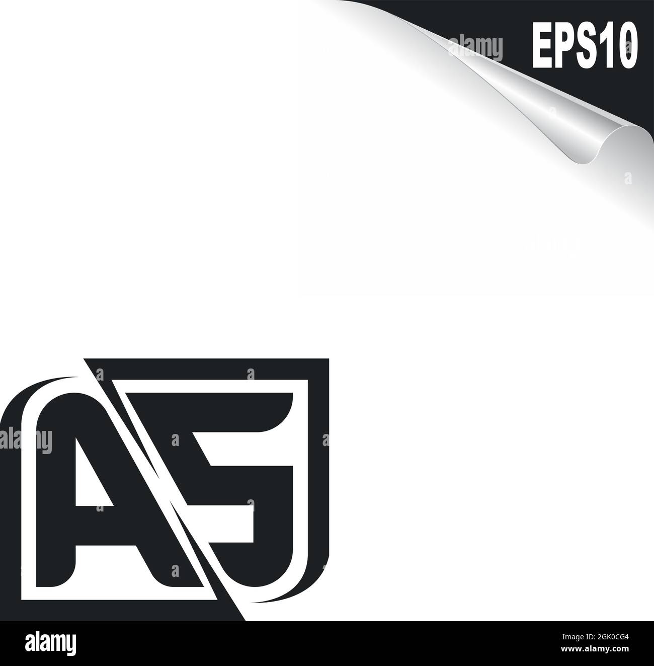 Initial AS logo design with Shape style, Logo business branding Stock ...