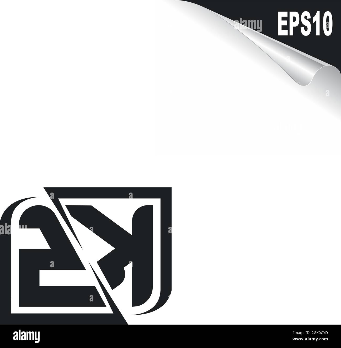 Initial ZK logo design with Shape style, Logo business branding Stock ...