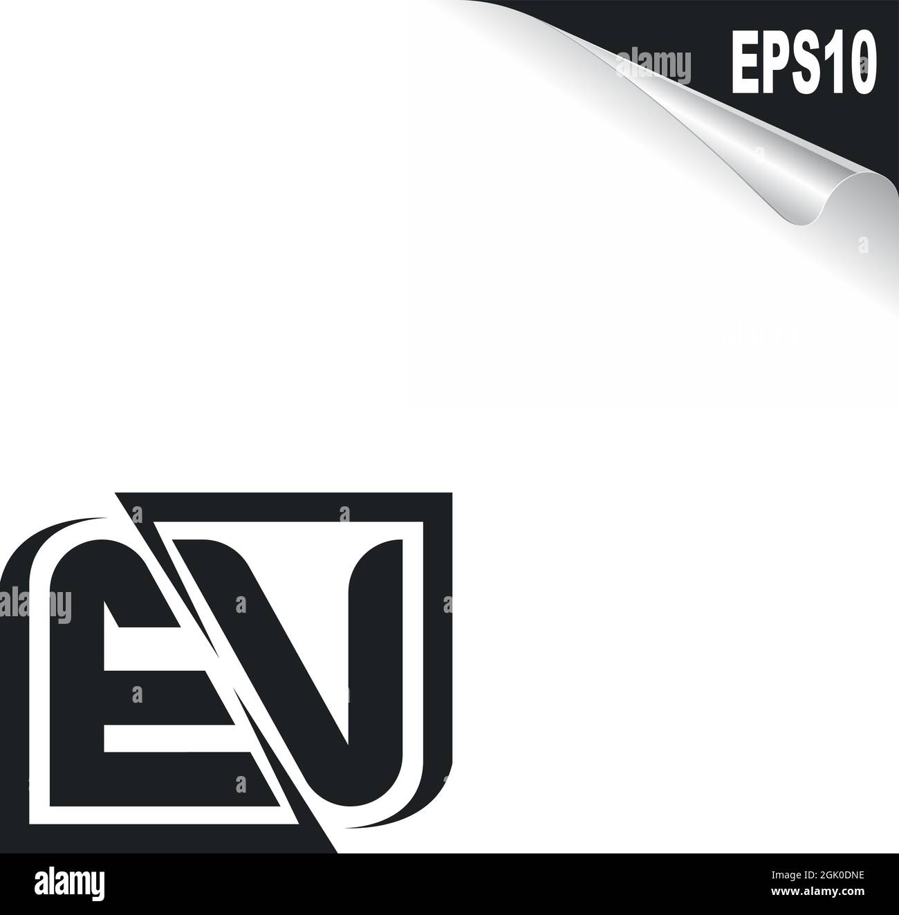 Initial EV logo design with Shape style, Logo business branding Stock ...