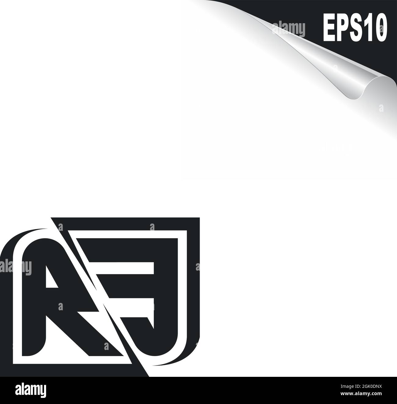 Initial RE logo design with Shape style, Logo business branding Stock ...