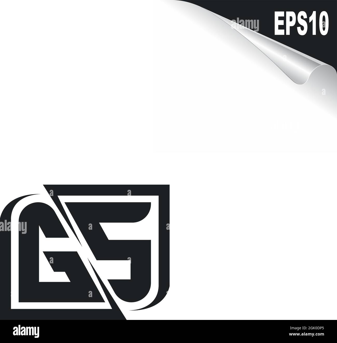 Initial GS logo design with Shape style, Logo business branding Stock ...