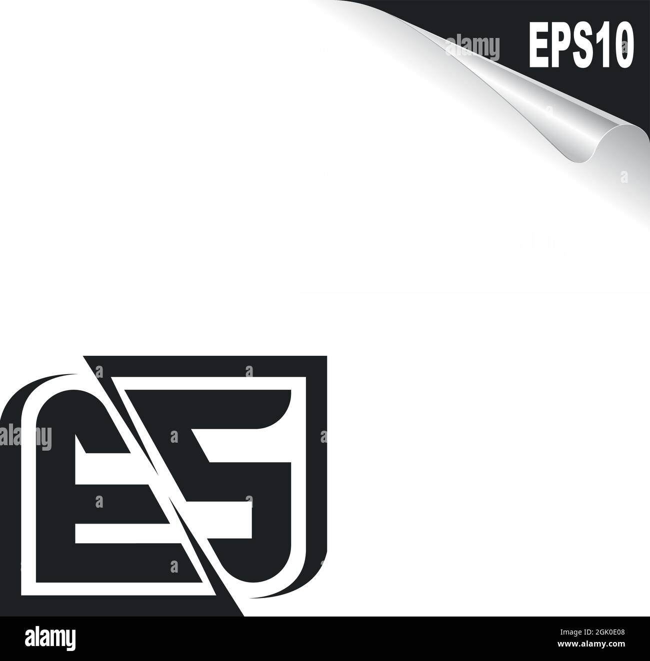 Initial ES logo design with Shape style, Logo business branding Stock ...