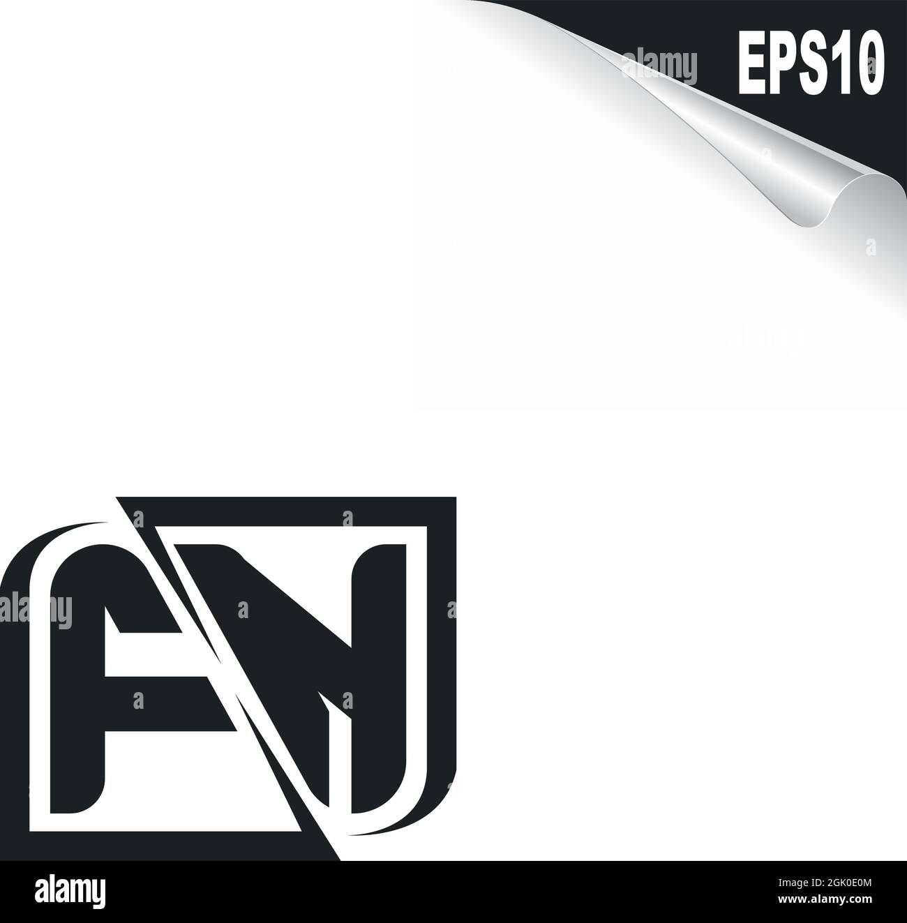 Initial FN logo design with Shape style, Logo business branding Stock ...