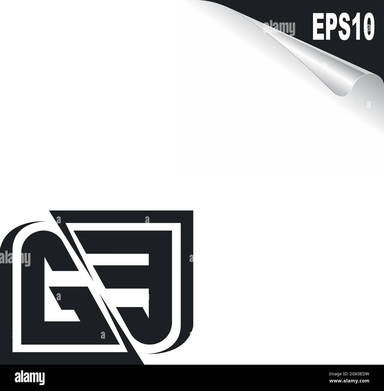 Initial GE logo design with Shape style, Logo business branding Stock ...