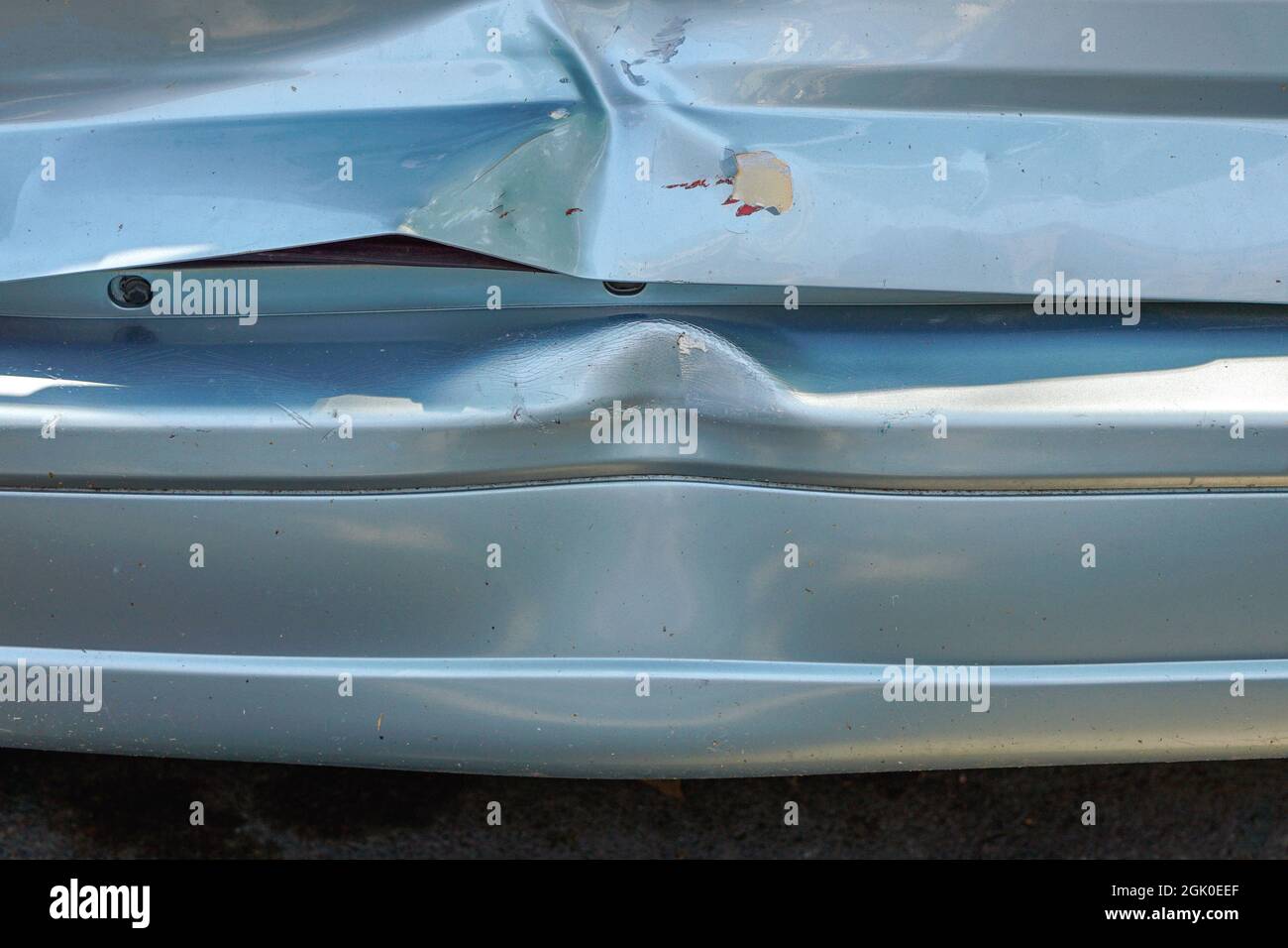 Car body dent traffic accident damage Stock Photo - Alamy