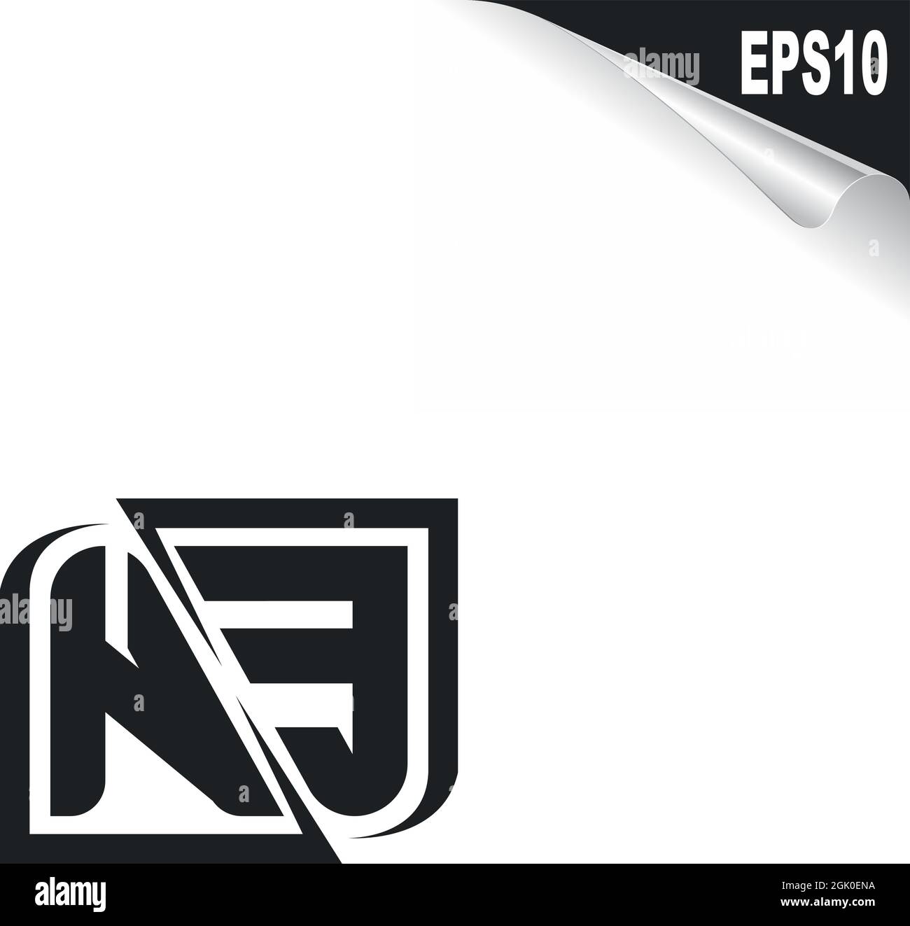 Initial NE logo design with Shape style, Logo business branding Stock ...