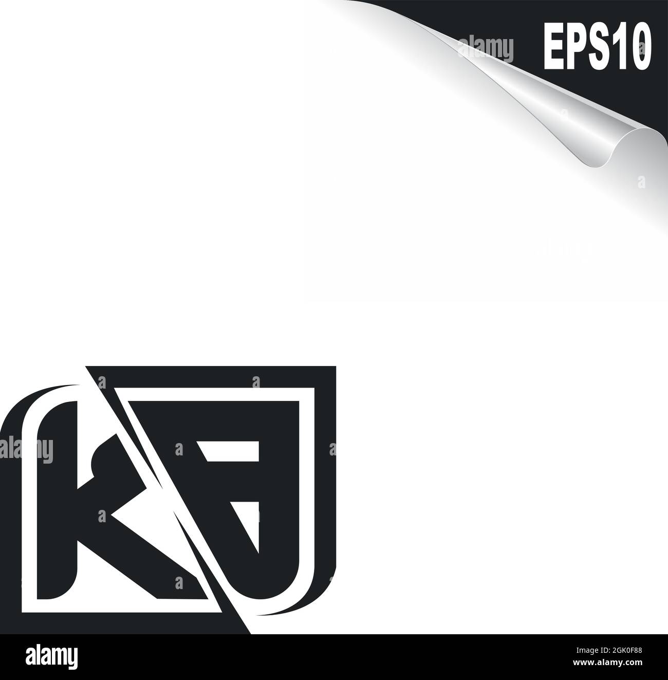 Initial KB logo design with Shape style, Logo business branding Stock ...