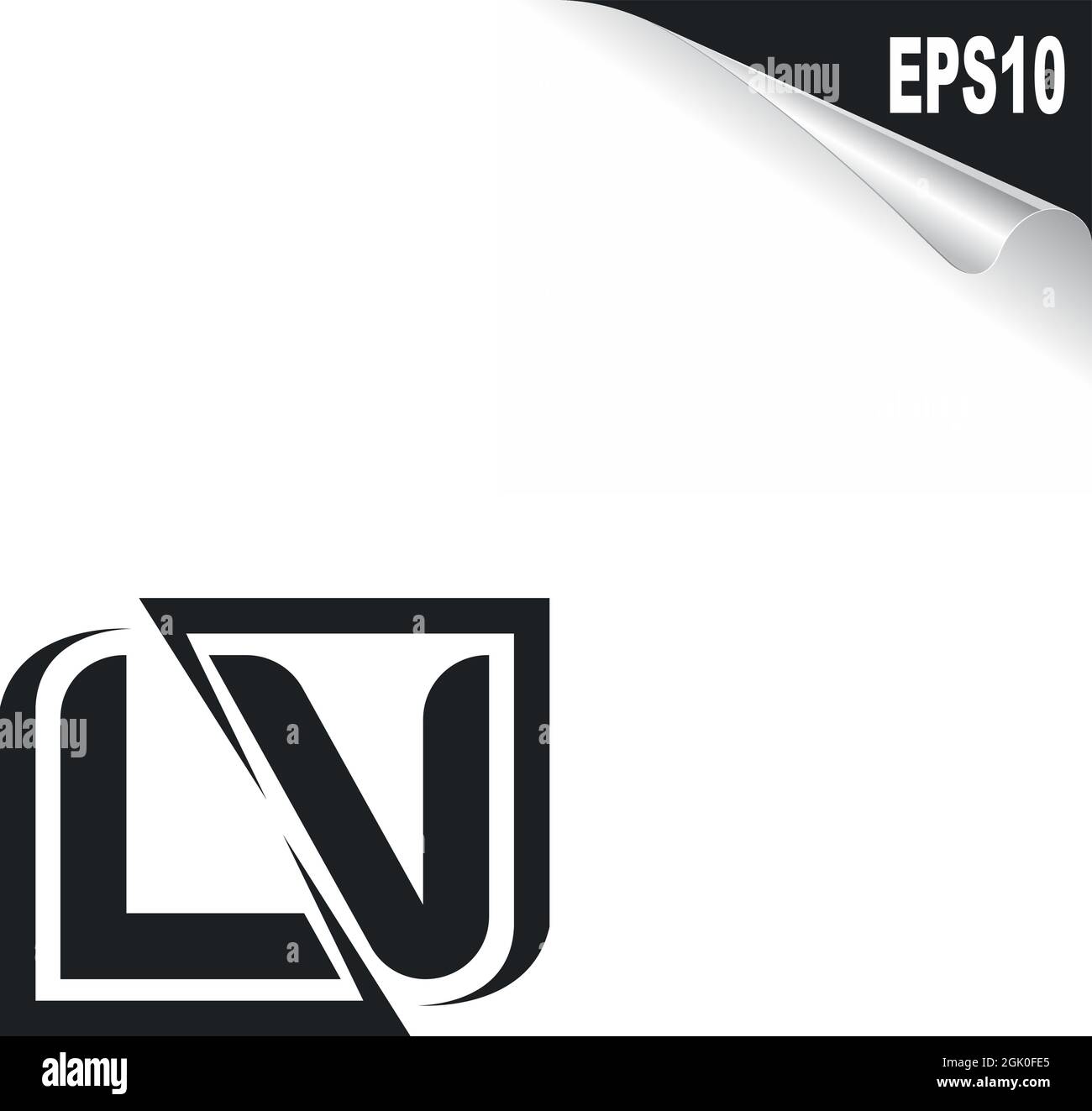 Initial LV logo design with Shape style, Logo business branding Stock ...