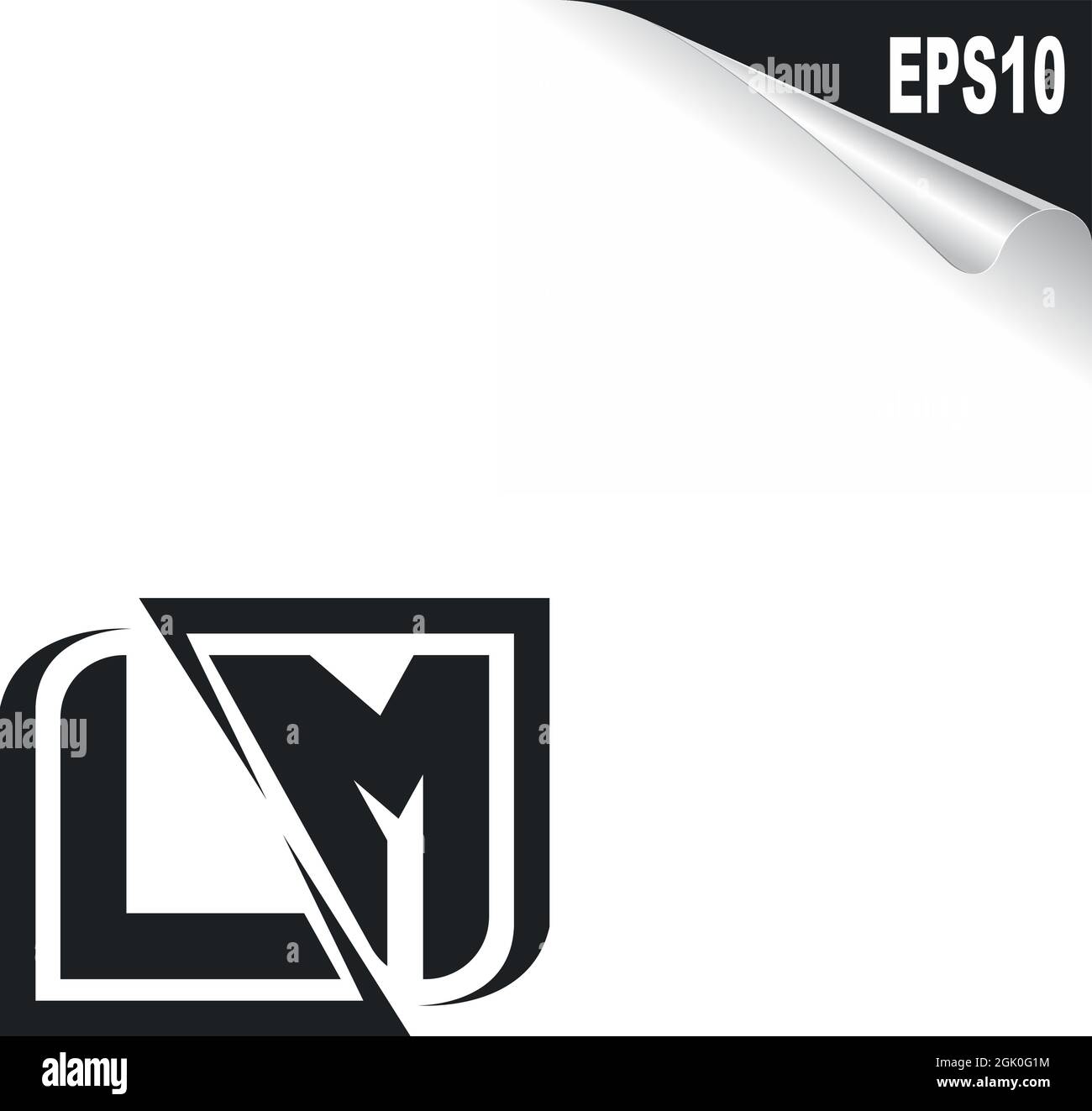 Initial LM logo design with Shape style, Logo business branding Stock ...