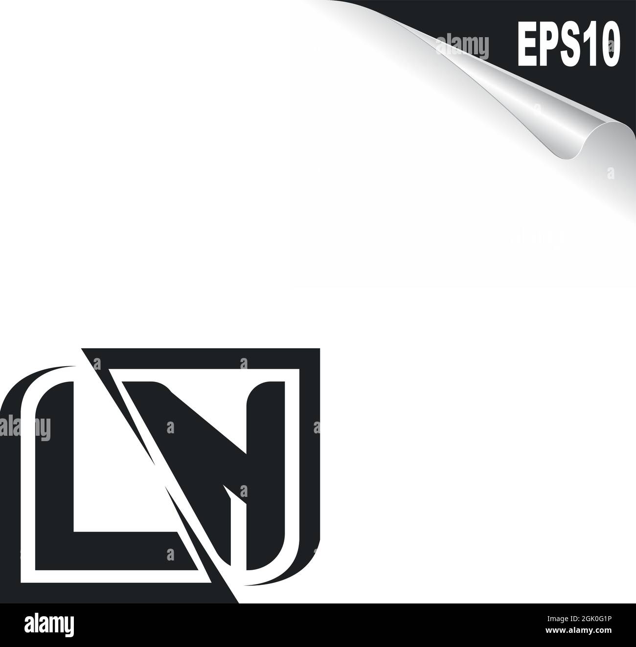 Initial LN logo design with Shape style, Logo business branding Stock ...