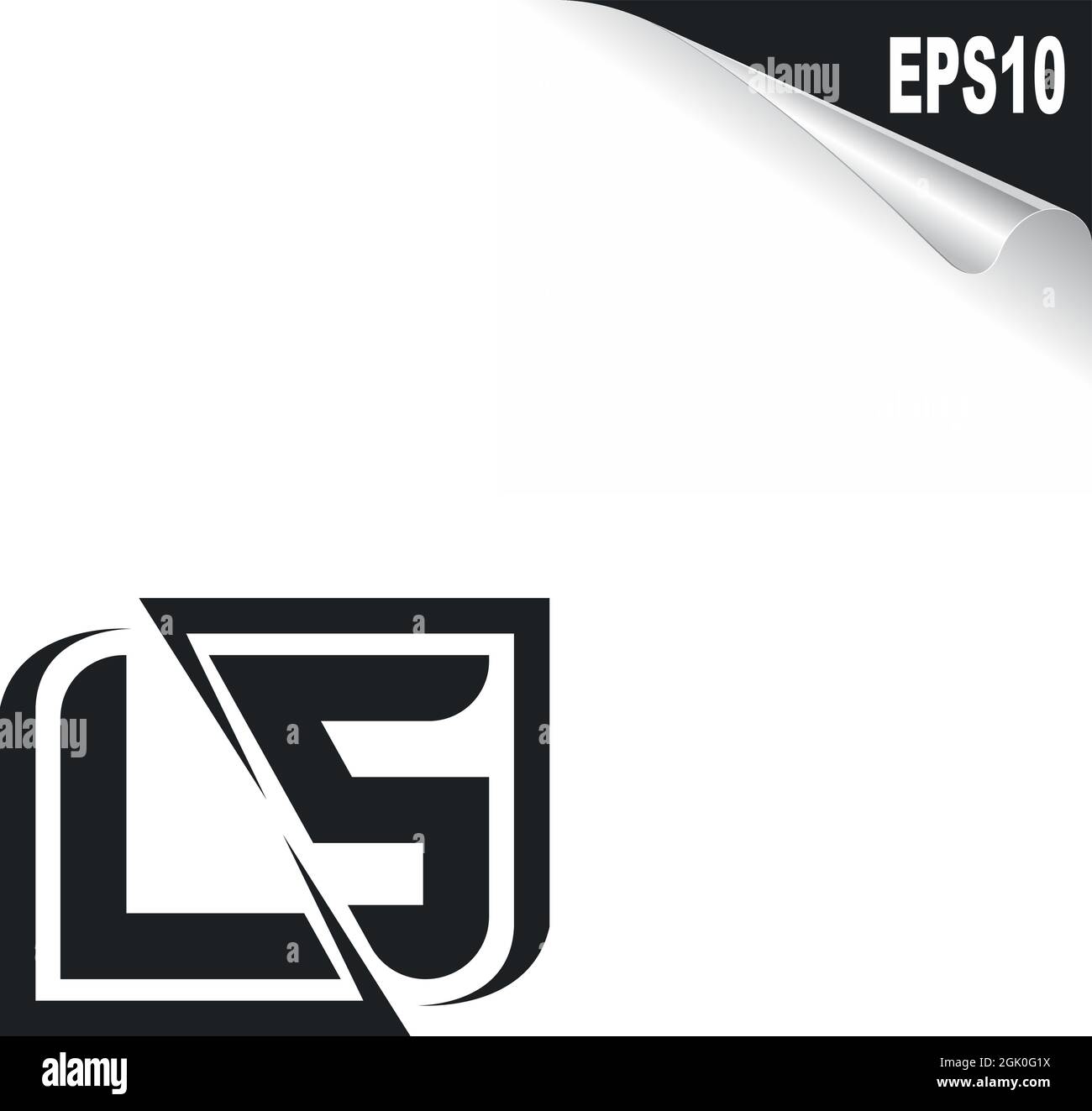 Initial LS logo design with Shape style, Logo business branding Stock ...