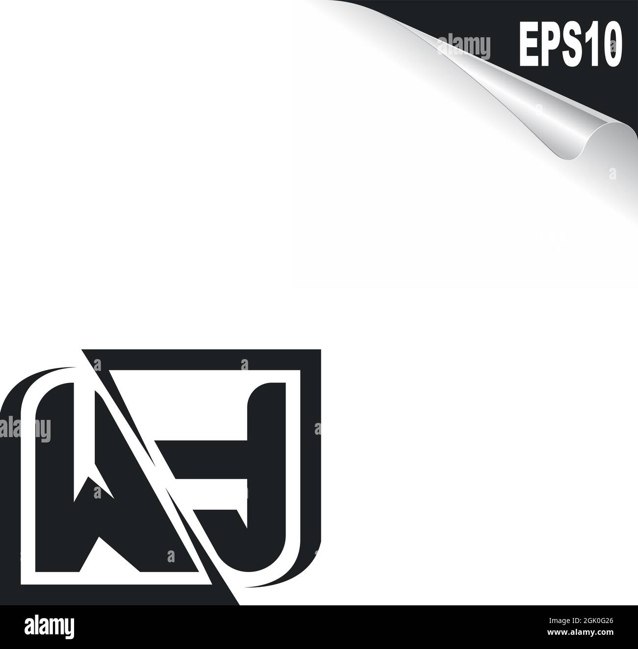 Initial WF logo design with Shape style, Logo business branding Stock ...