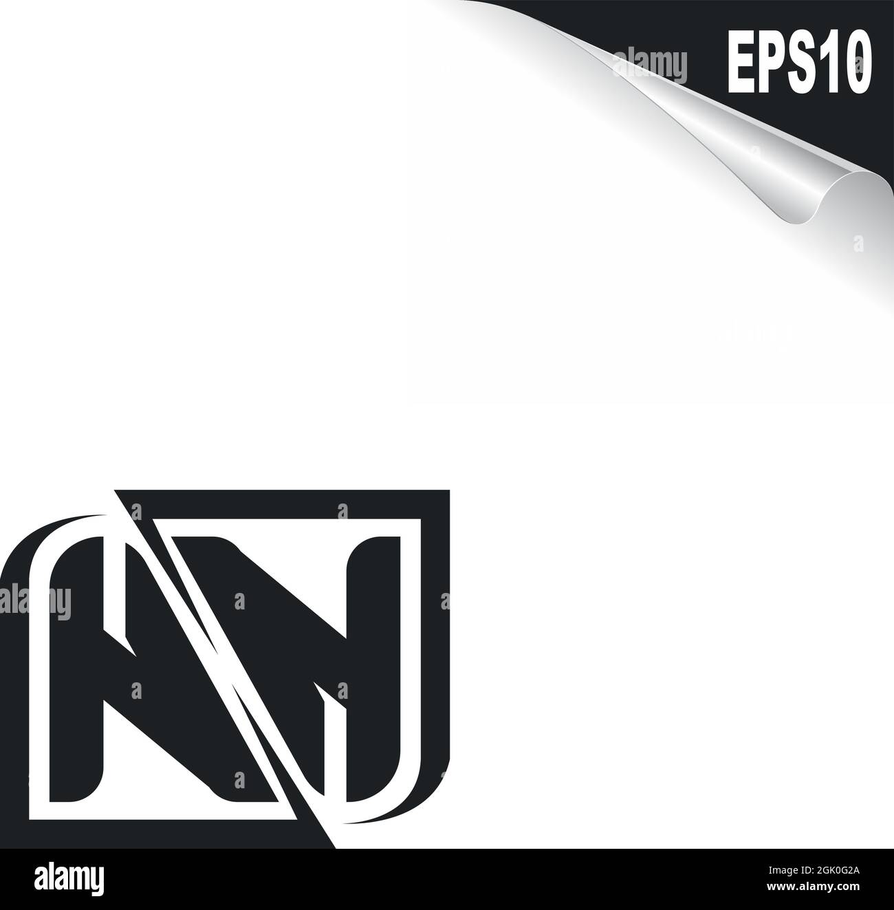 Initial NN logo design with Shape style, Logo business branding Stock ...