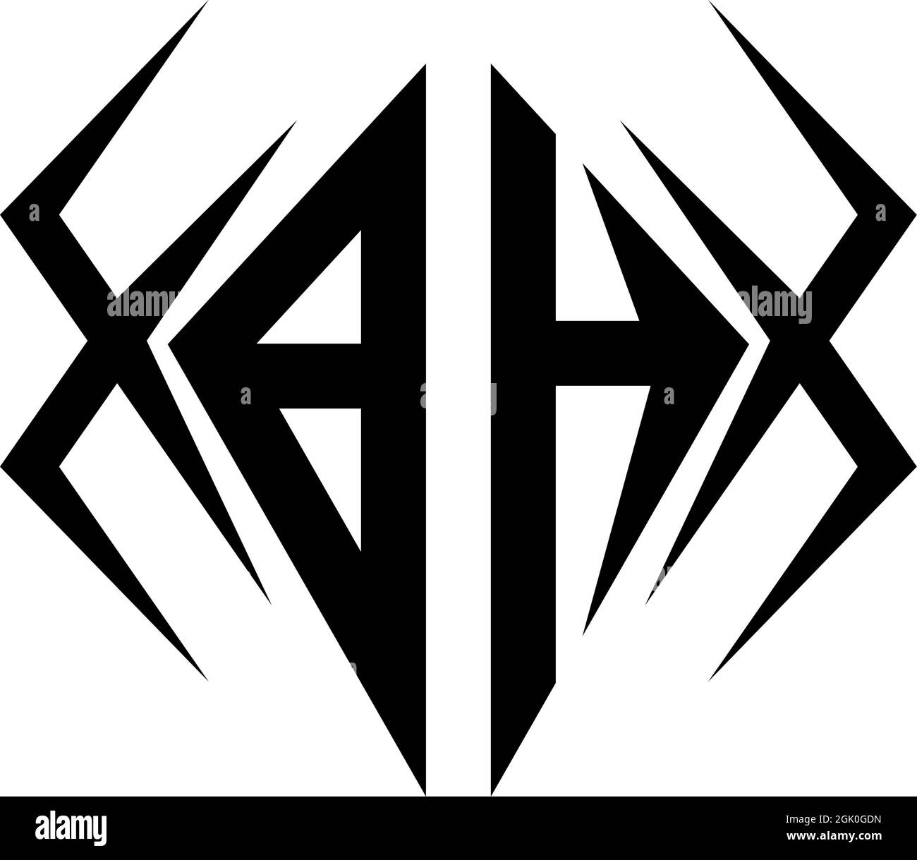 Initial BH logo design with Cool style, Logo business branding Stock ...