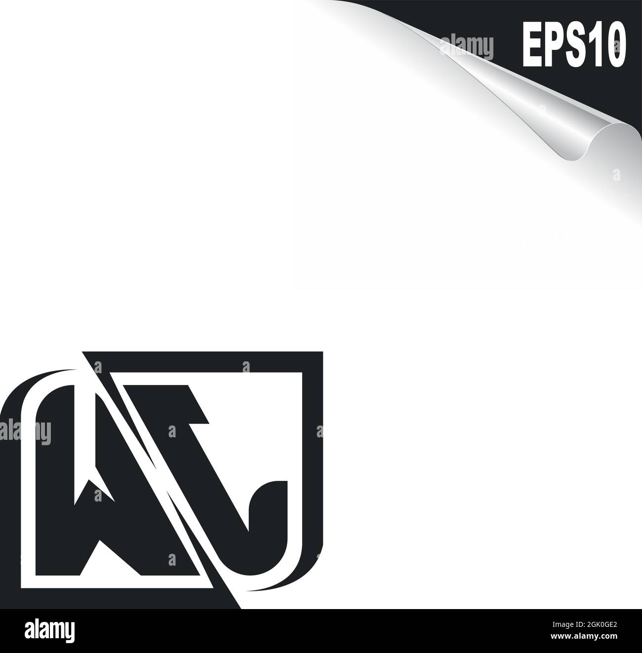 Initial WJ logo design with Shape style, Logo business branding Stock ...