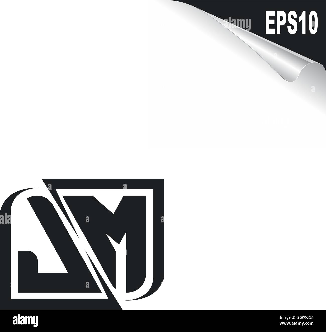 Initial JM logo design with Shape style, Logo business branding Stock ...