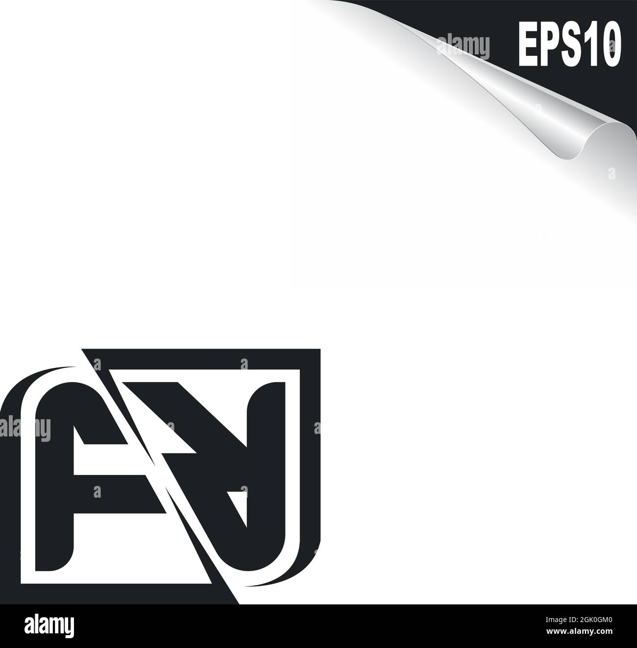 Initial FR logo design with Shape style, Logo business branding Stock ...