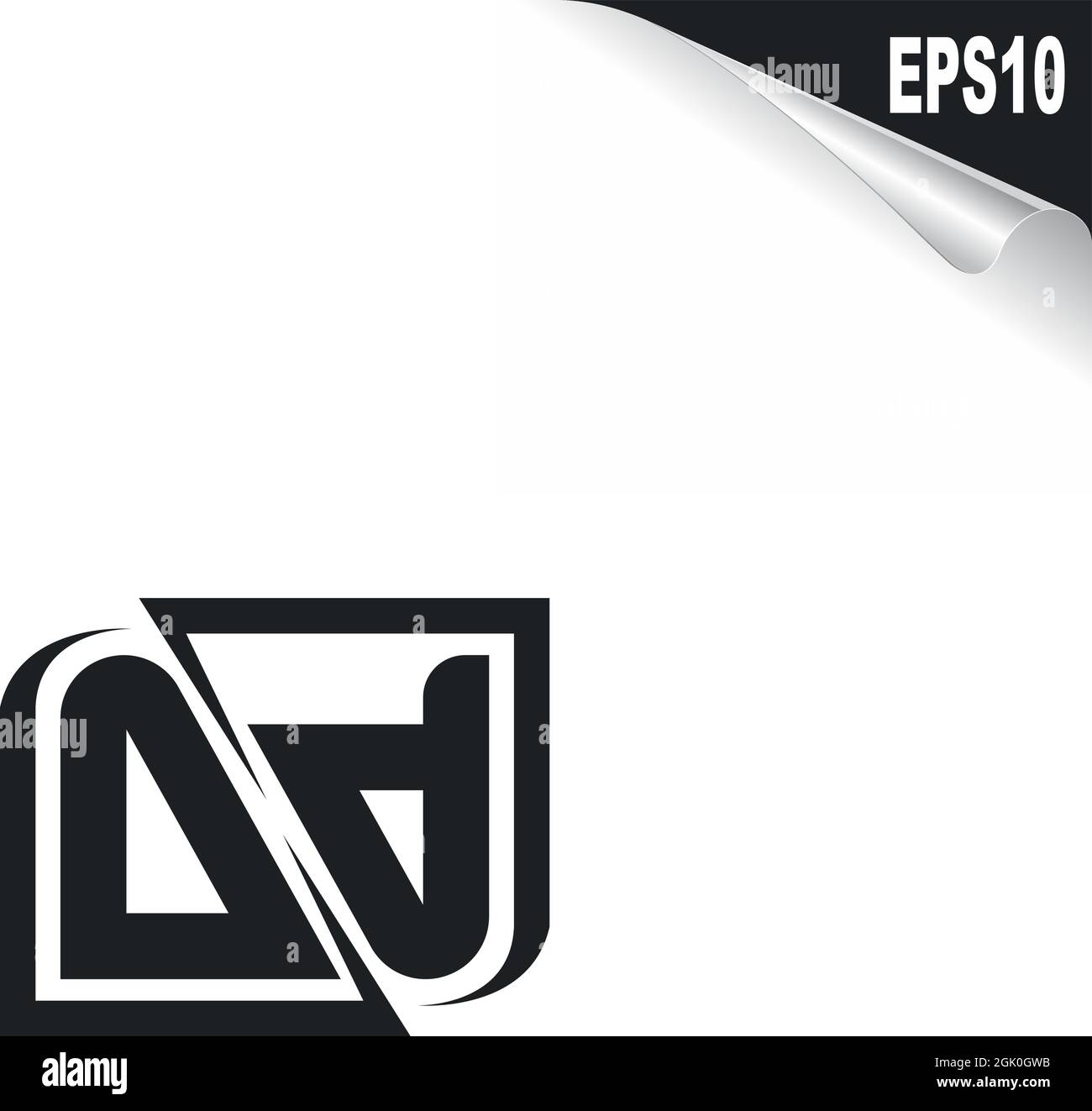 Initial DP logo design with Shape style, Logo business branding Stock ...