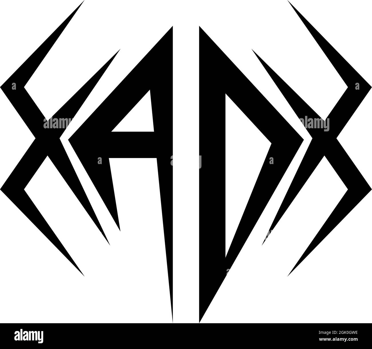 Initial AD logo design with Cool style, Logo business branding Stock ...