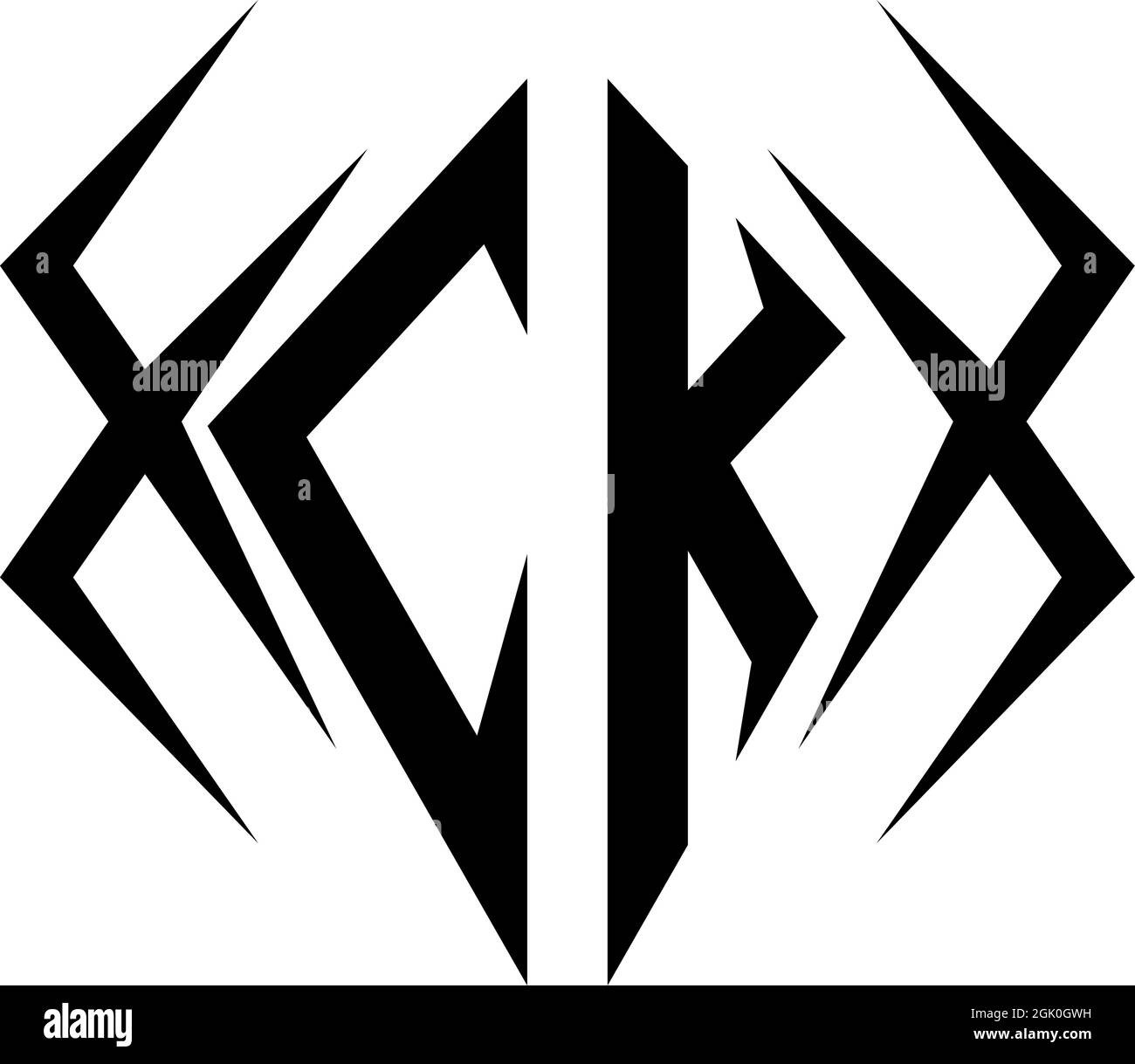 Initial CK logo design with Cool style, Logo business branding Stock ...