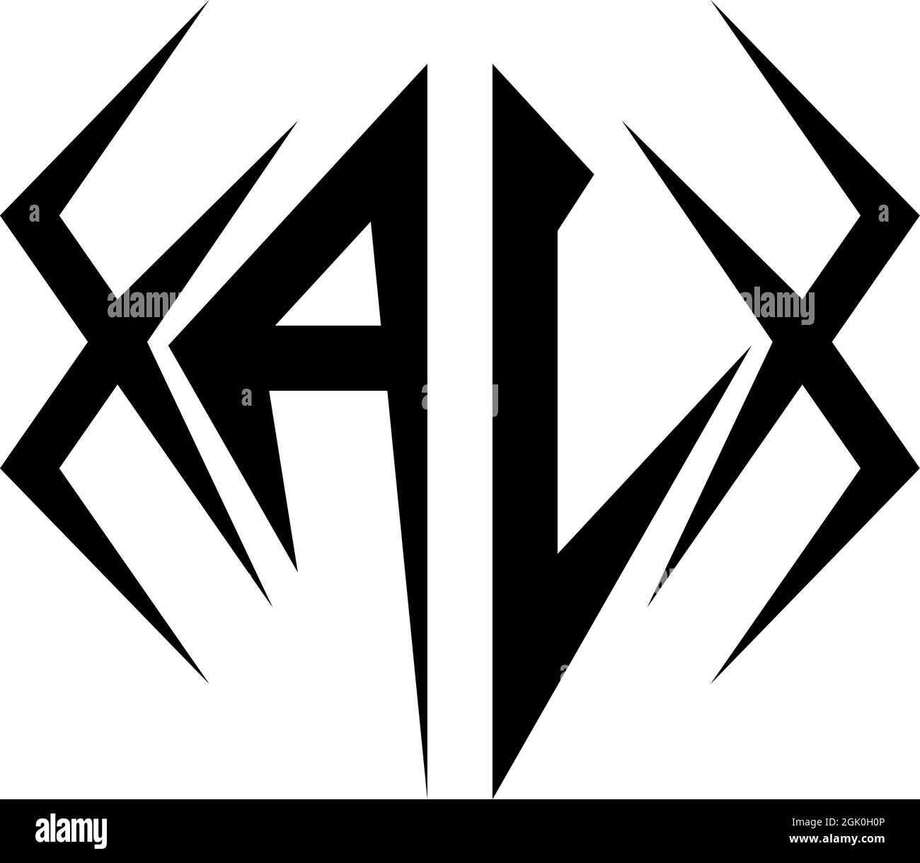 Initial AL logo design with Cool style, Logo business branding Stock ...