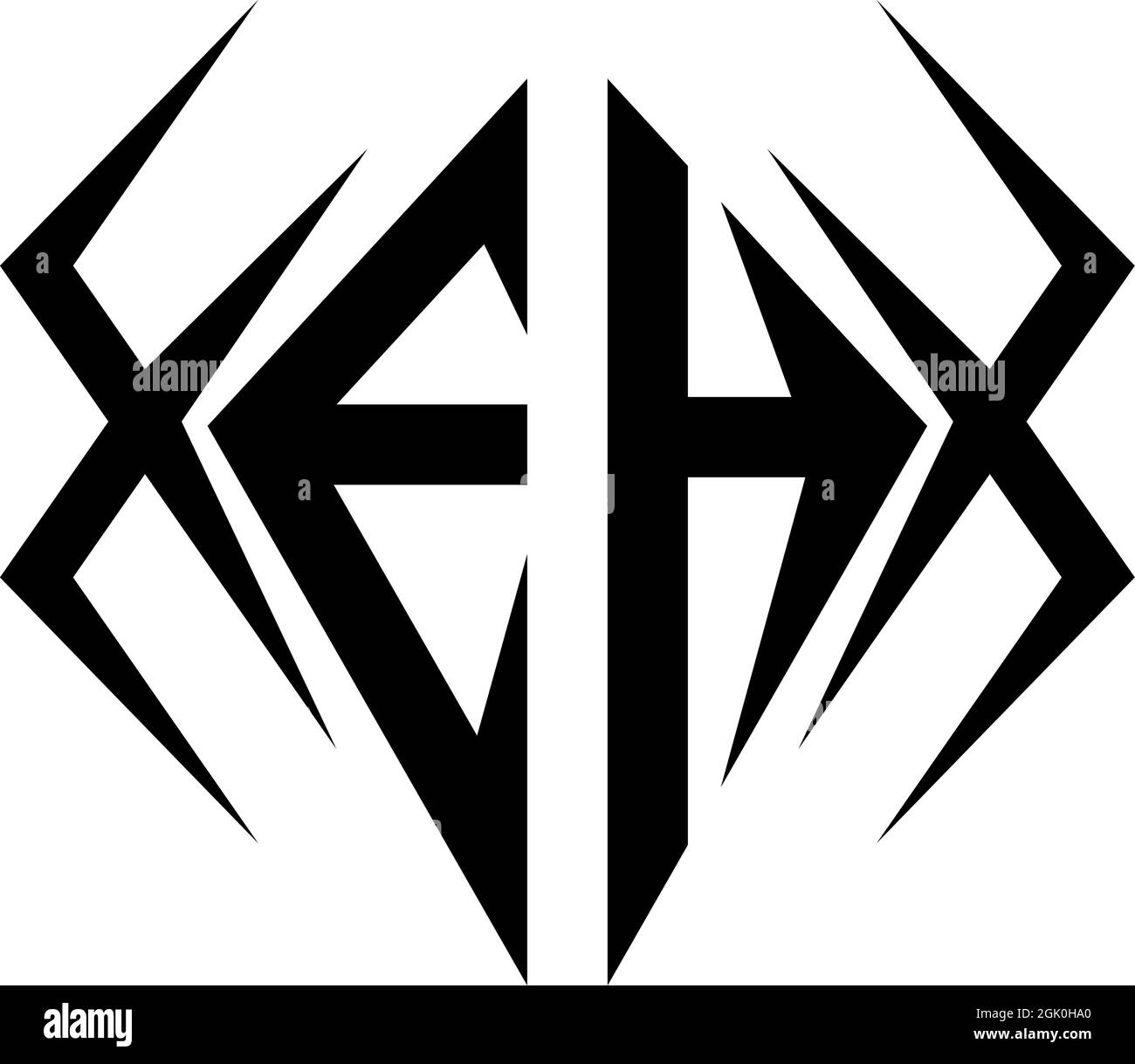 Initial EH logo design with Cool style, Logo business branding Stock ...