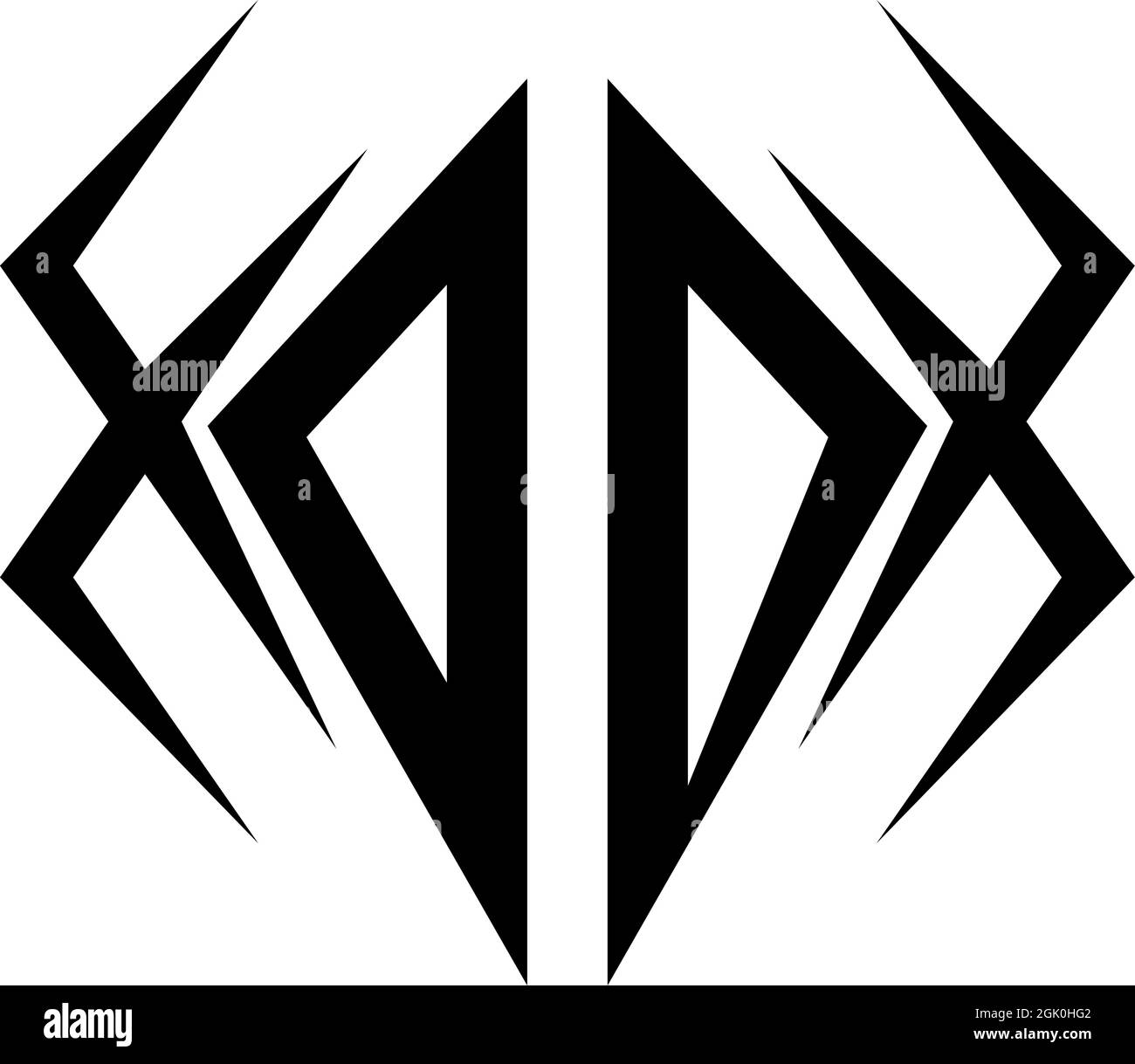 Initial OD logo design with Cool style, Logo business branding Stock ...