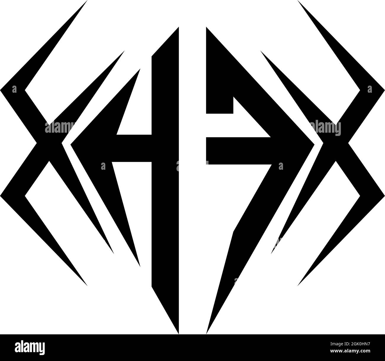 Initial HF logo design with Cool style, Logo business branding Stock ...