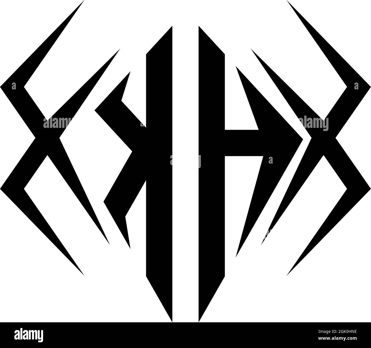 Initial KH logo design with Cool style, Logo business branding Stock ...