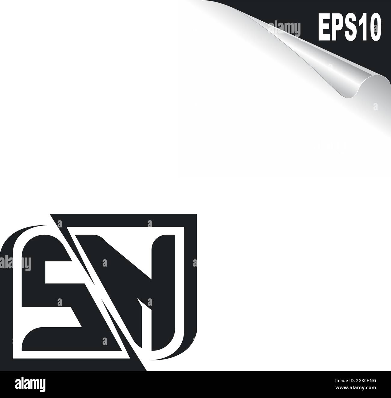 Initial SN logo design with Shape style, Logo business branding Stock ...