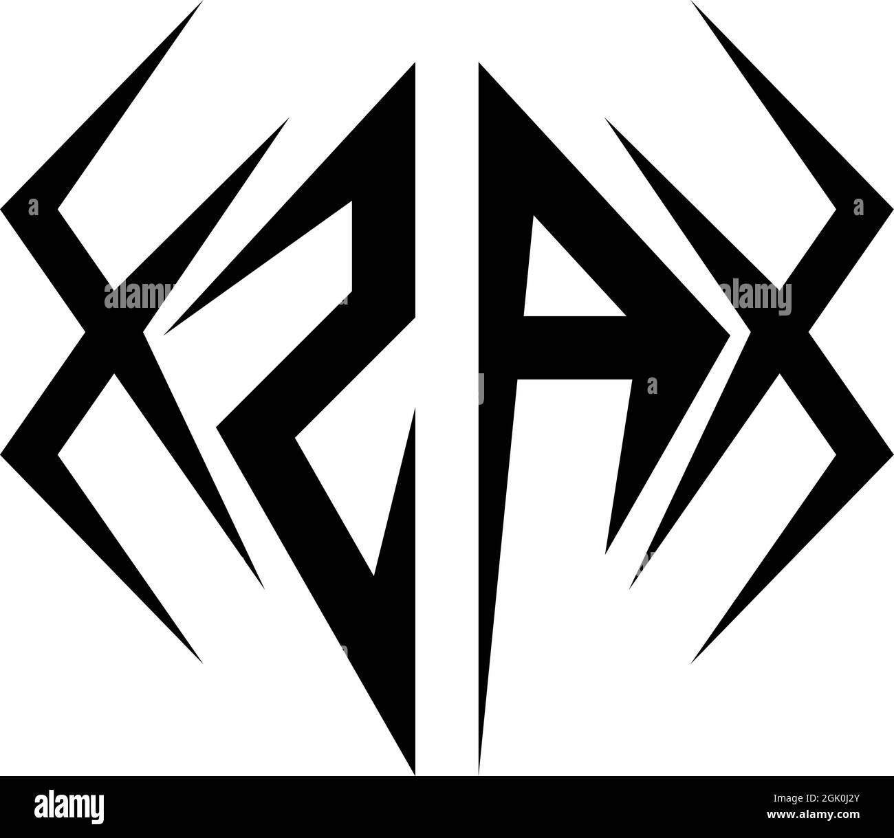 Initial ZA logo design with Cool style, Logo business branding Stock ...