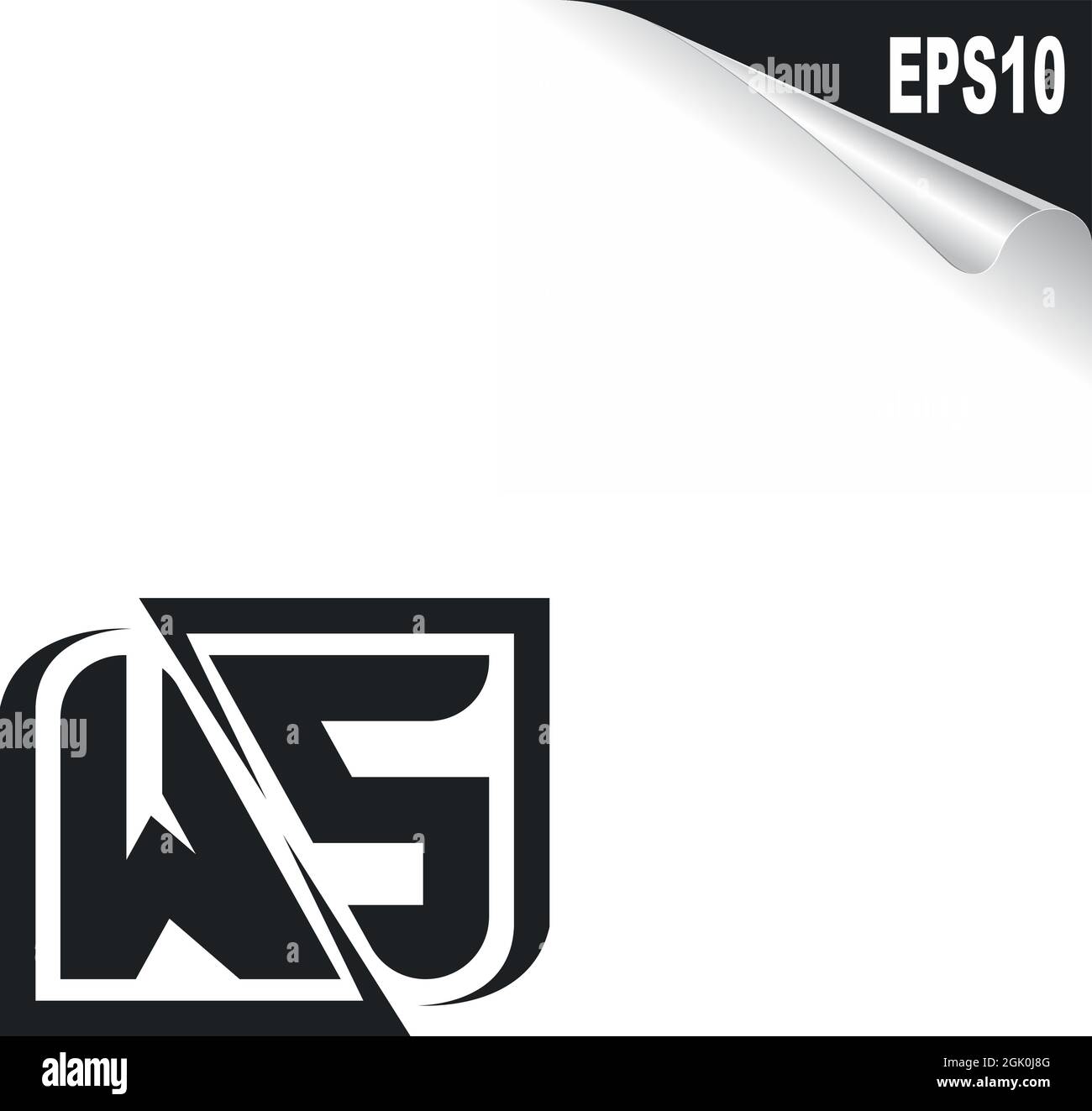 Initial WS logo design with Shape style, Logo business branding Stock ...