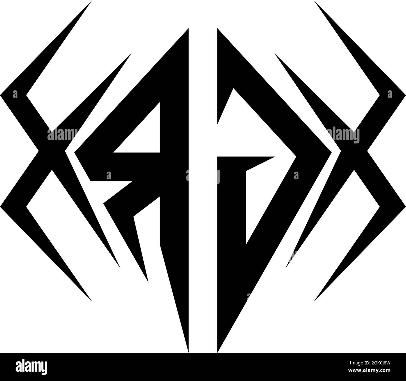 Initial RG logo design with Cool style, Logo business branding Stock ...