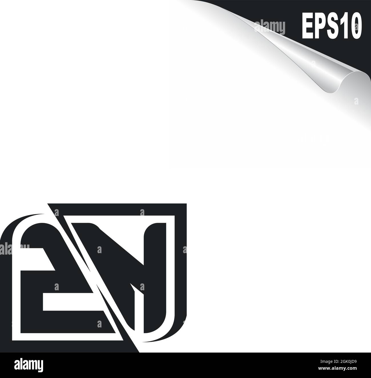 Initial ZN logo design with Shape style, Logo business branding Stock ...