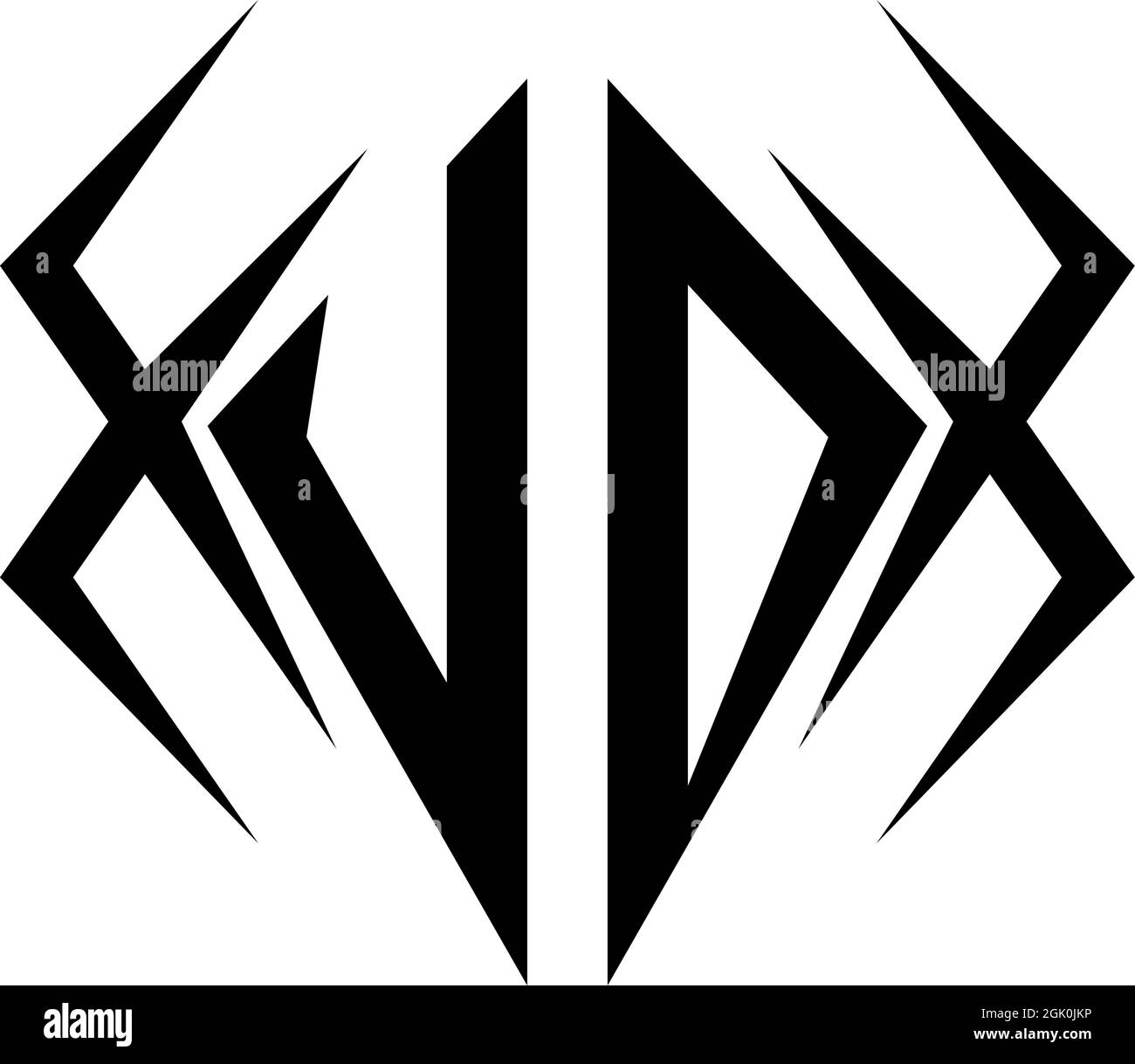 Initial UD logo design with Cool style, Logo business branding Stock ...