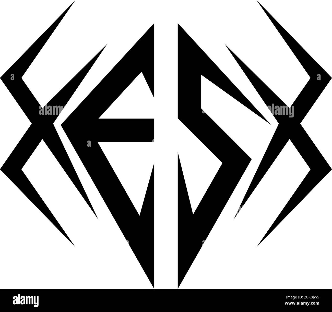 Initial ES logo design with Cool style, Logo business branding Stock ...