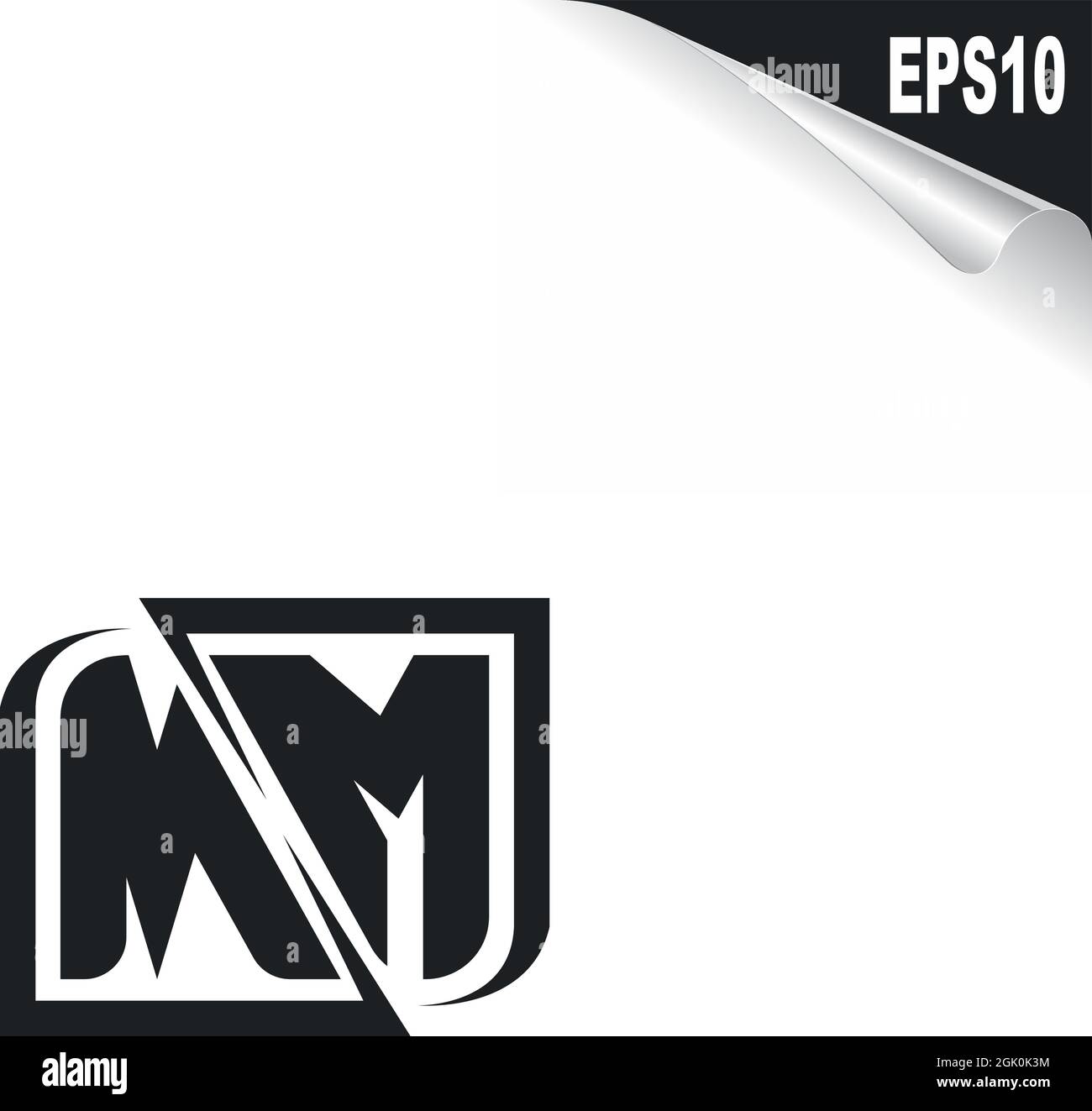 Initial MM logo design with Shape style, Logo business branding Stock ...