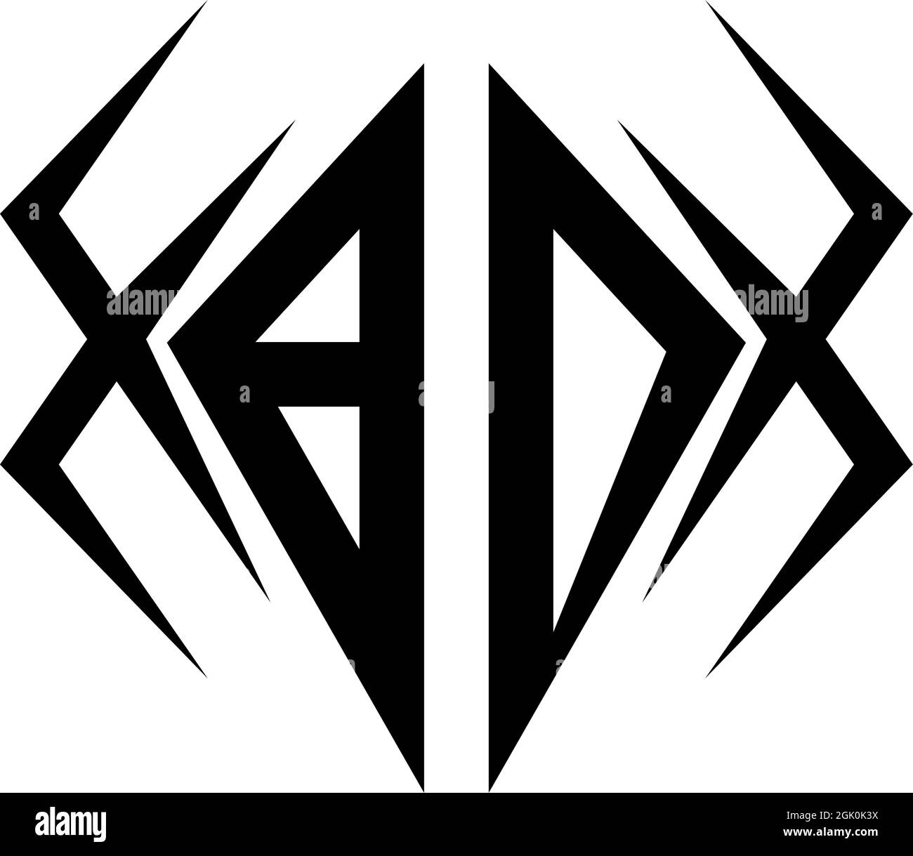 Initial BD logo design with Cool style, Logo business branding Stock ...