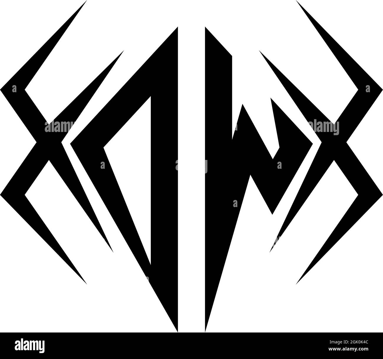 Initial DW logo design with Cool style, Logo business branding Stock ...