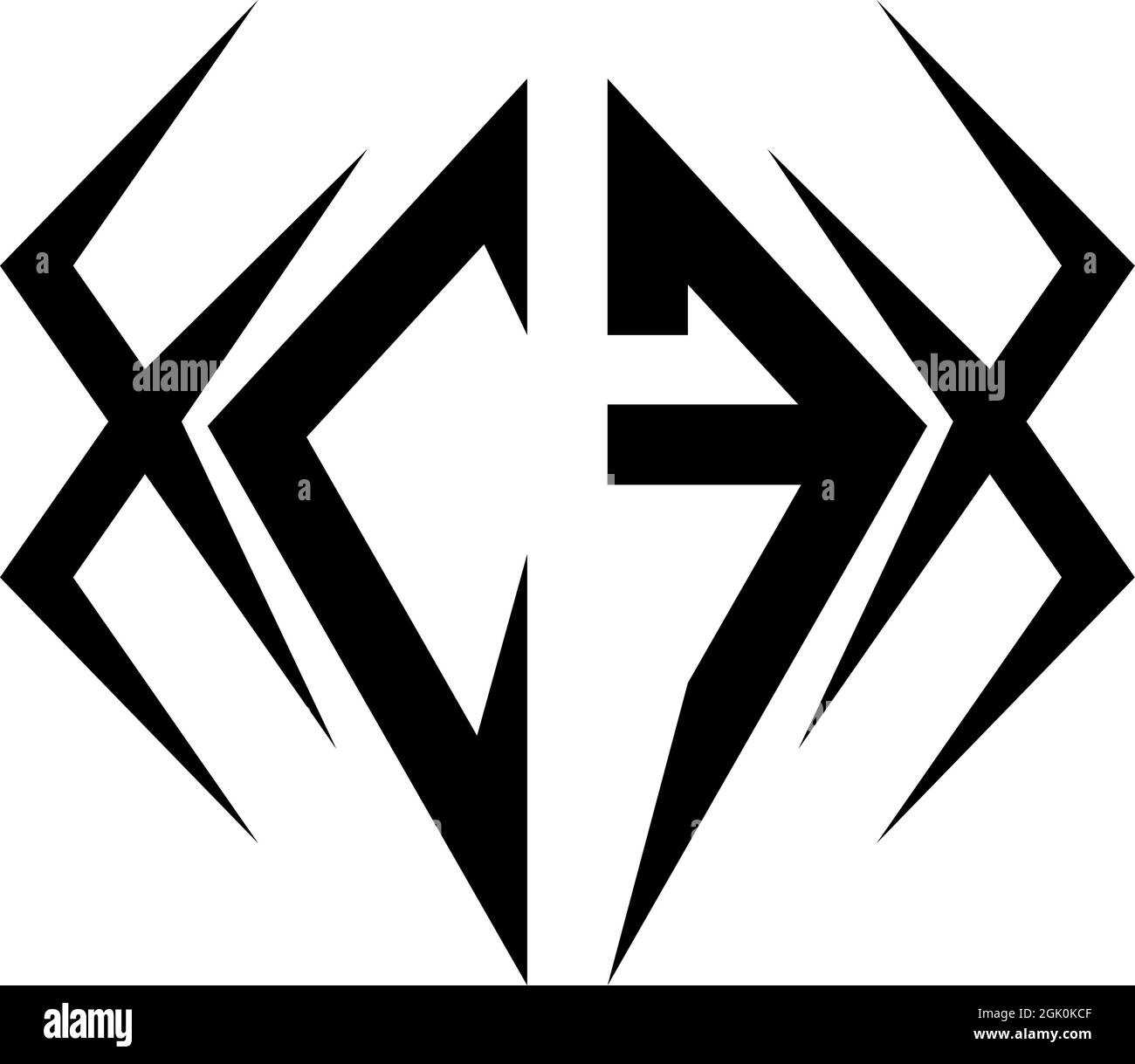 Initial CF logo design with Cool style, Logo business branding Stock ...