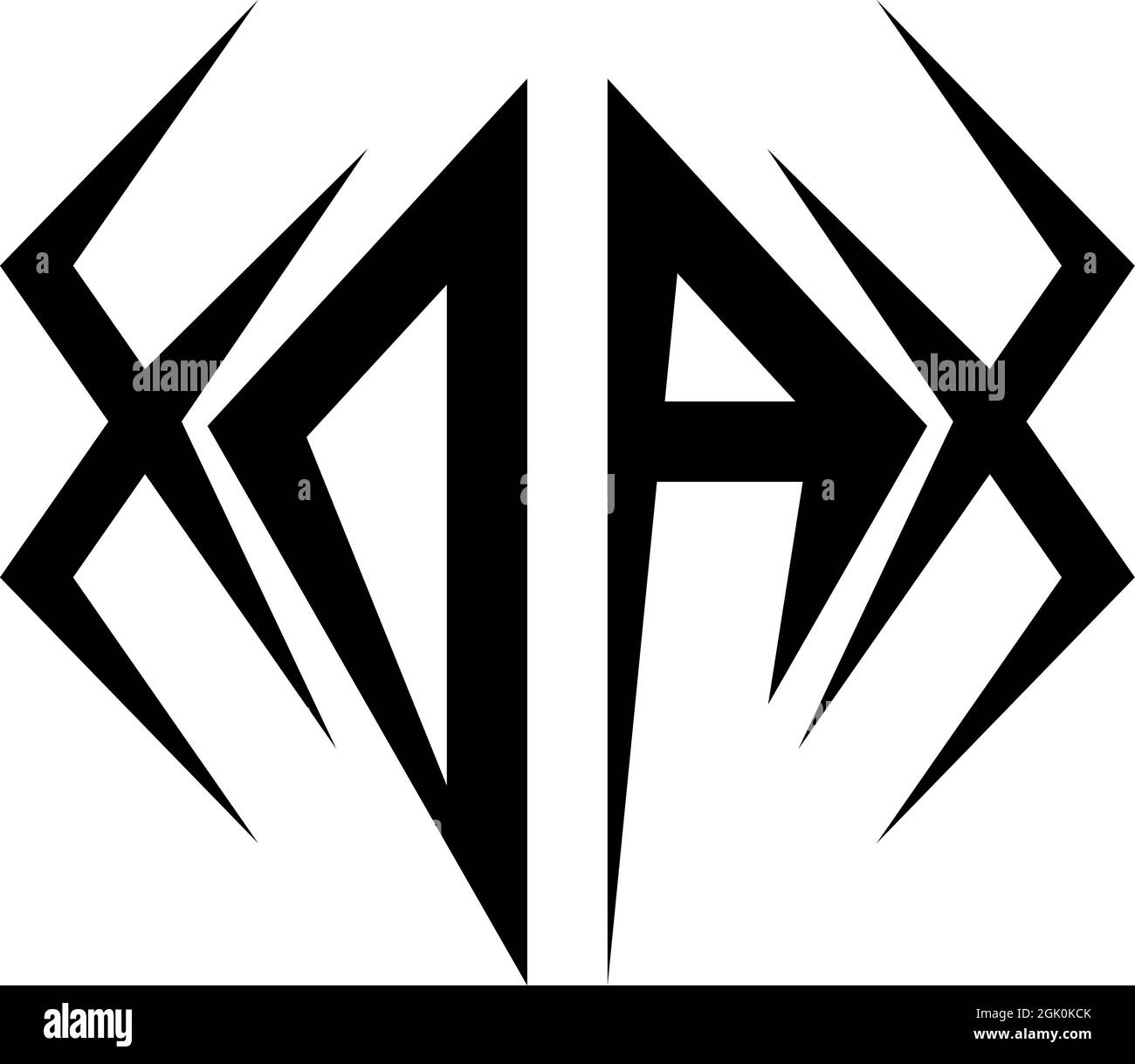 Initial DA logo design with Cool style, Logo business branding Stock ...