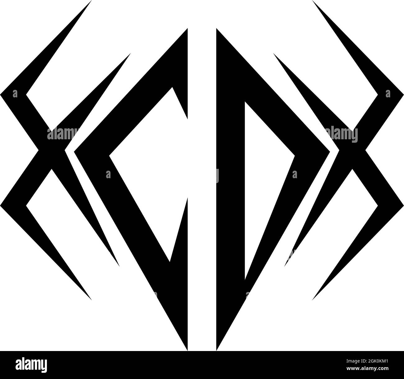 Initial CD logo design with Cool style, Logo business branding Stock ...