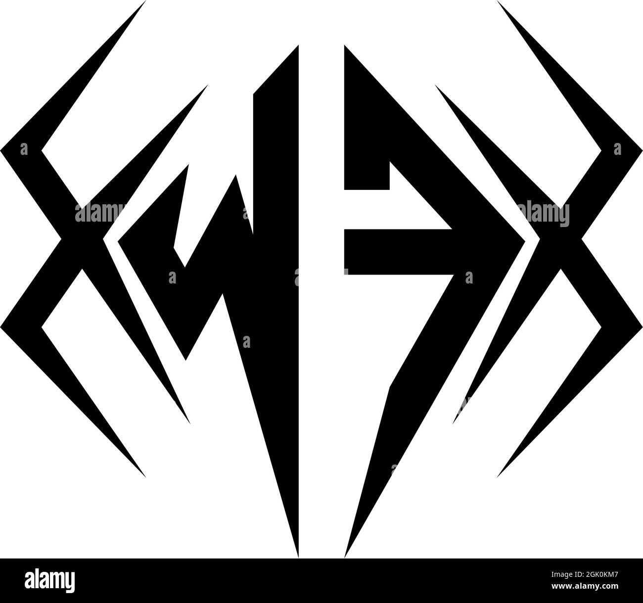 Initial WF logo design with Cool style, Logo business branding Stock ...