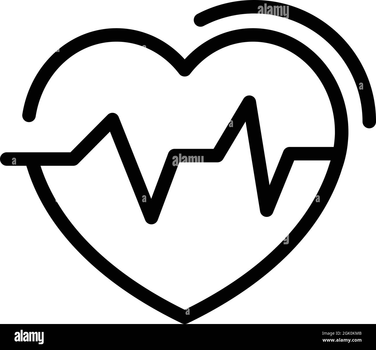 Heart pulse icon outline vector. Heartbeat rate. Monitor beat Stock ...