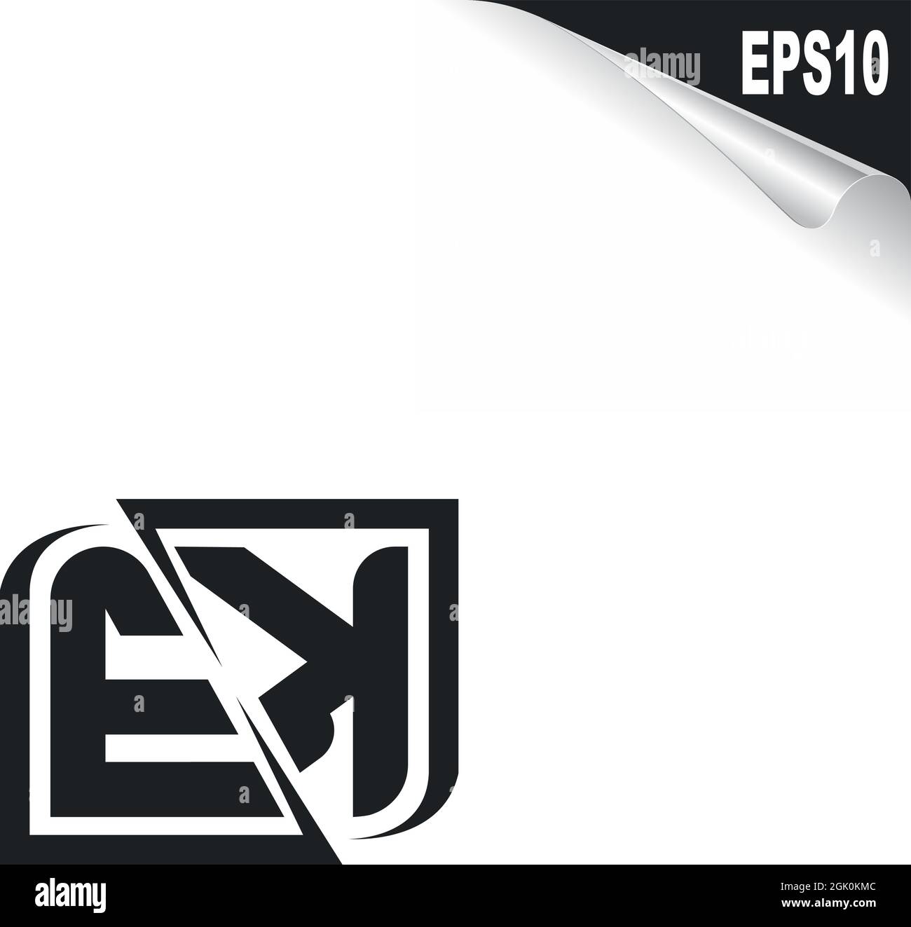 Initial EK logo design with Shape style, Logo business branding Stock ...