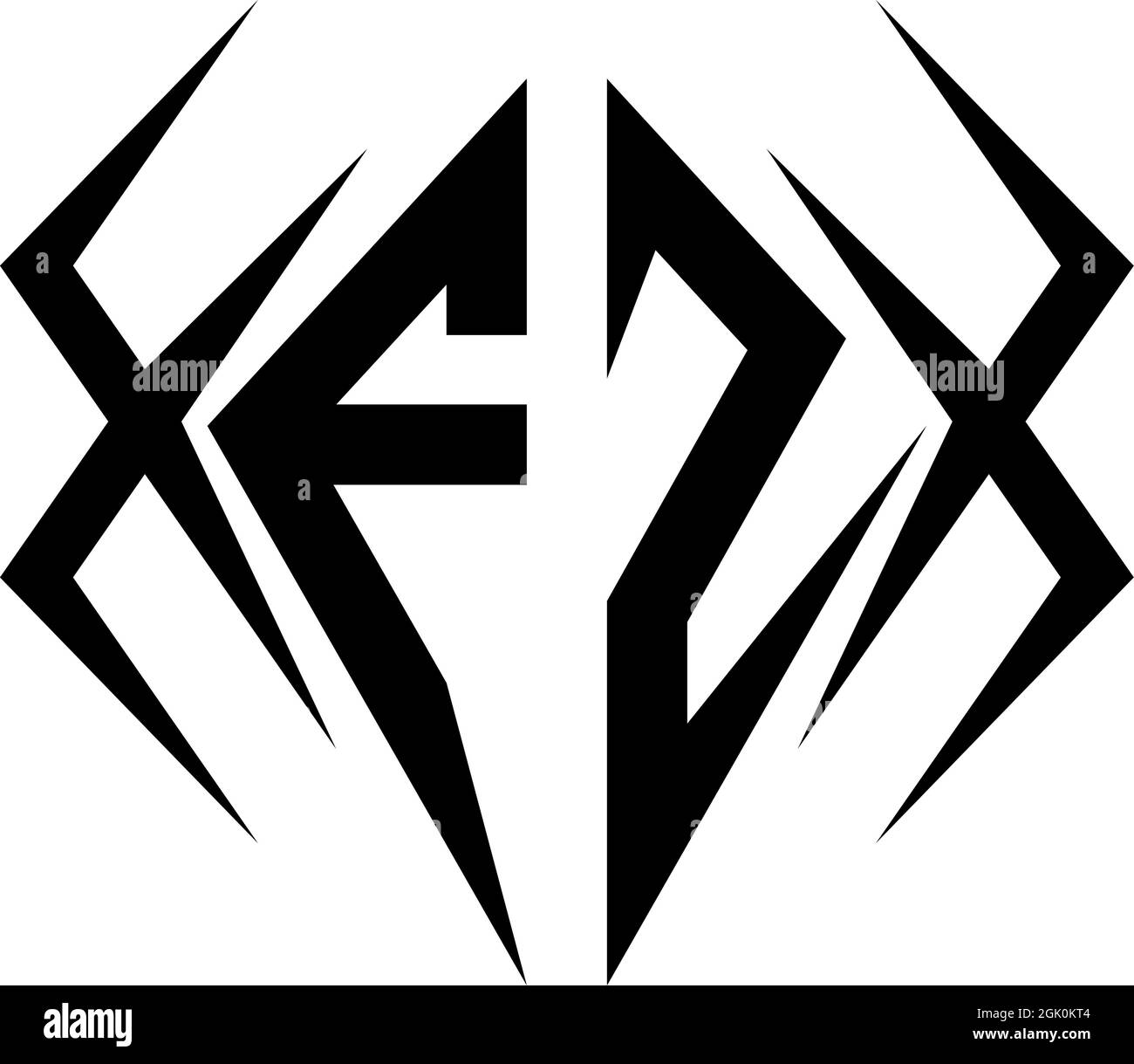 Initial EZ logo design with Cool style, Logo business branding Stock ...