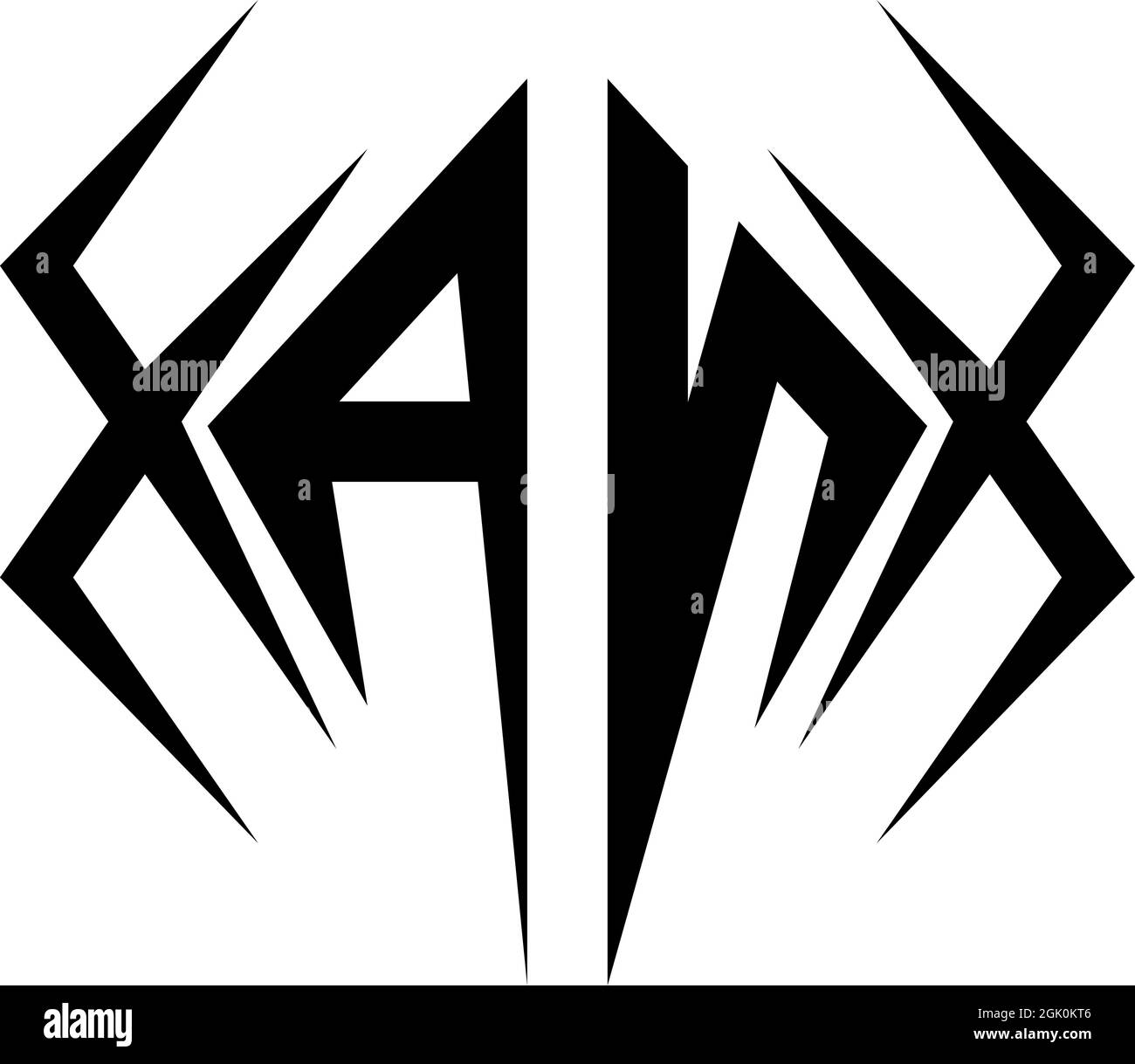 Initial AN logo design with Cool style, Logo business branding Stock ...