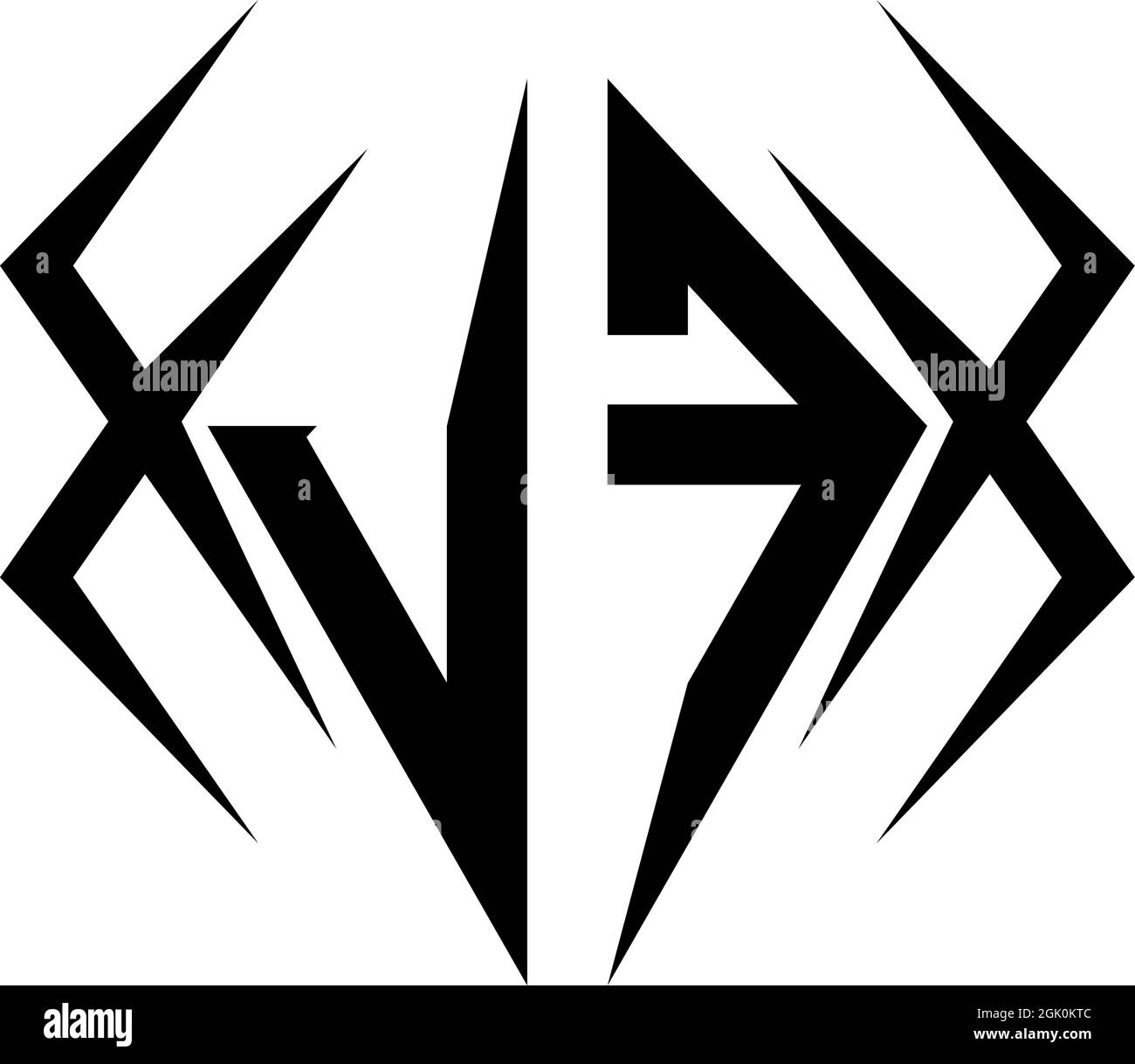 Initial VF logo design with Cool style, Logo business branding Stock ...