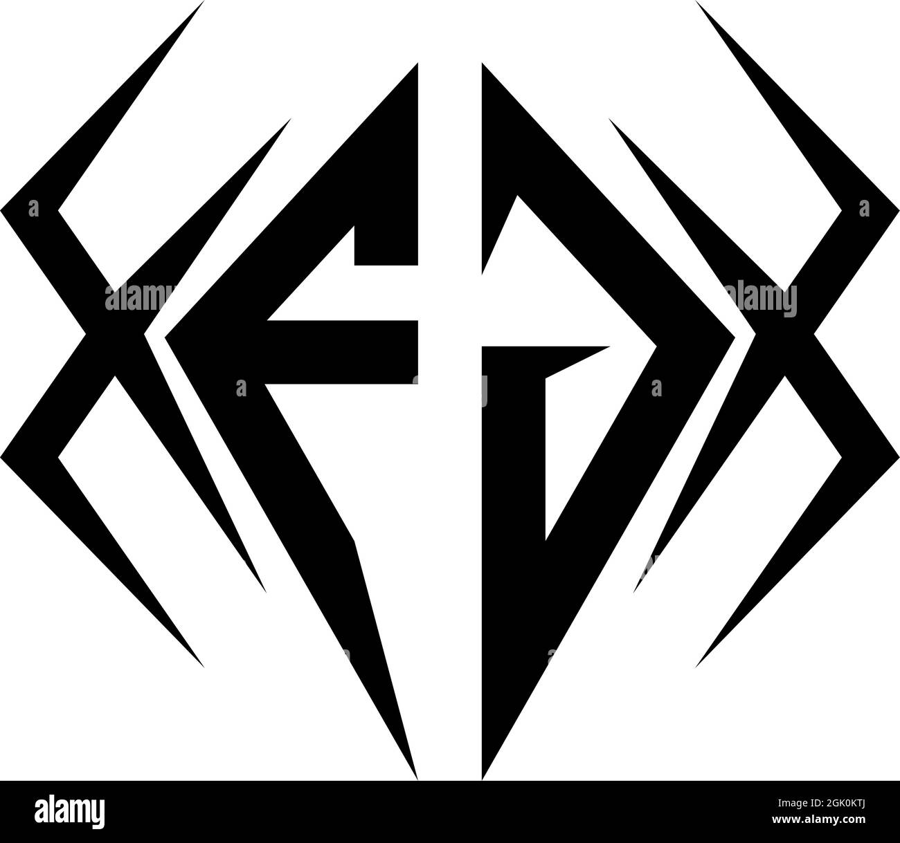 Initial FG logo design with Cool style, Logo business branding Stock ...