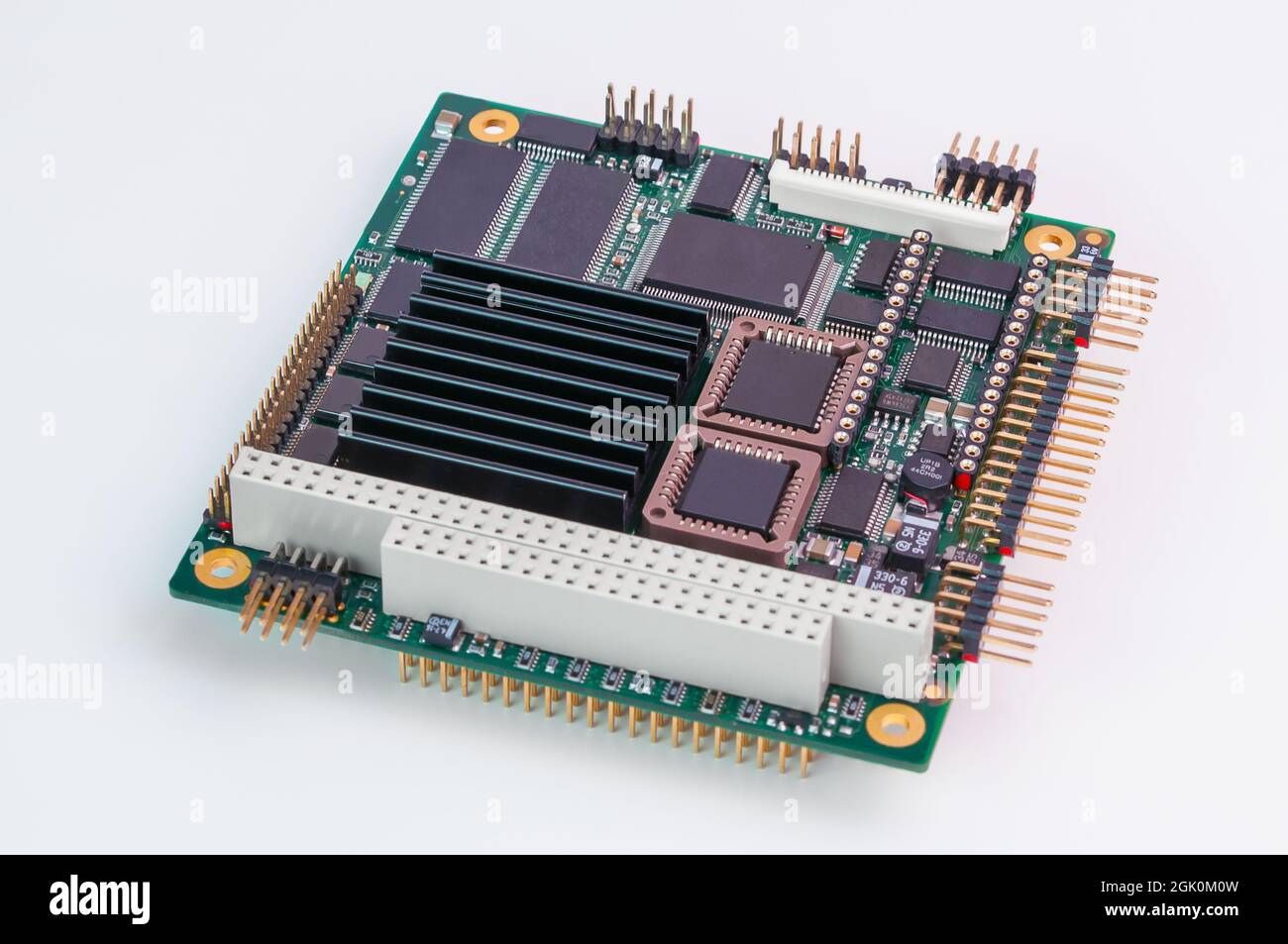 embedded rugged pc104 cpu board on white background Stock Photo - Alamy